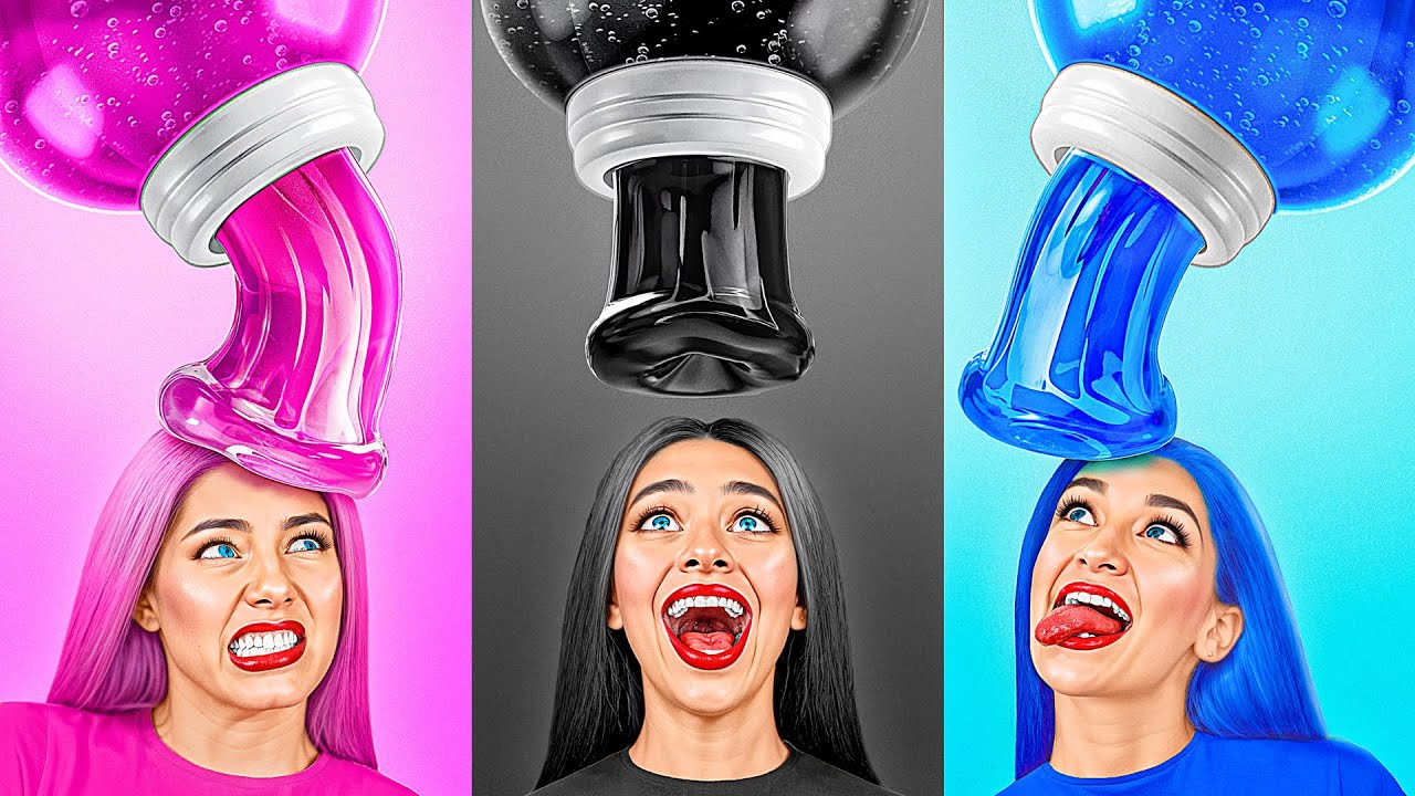 Eating Only One Colored Food For 24 Hours Challenge | Funny Challenges ...