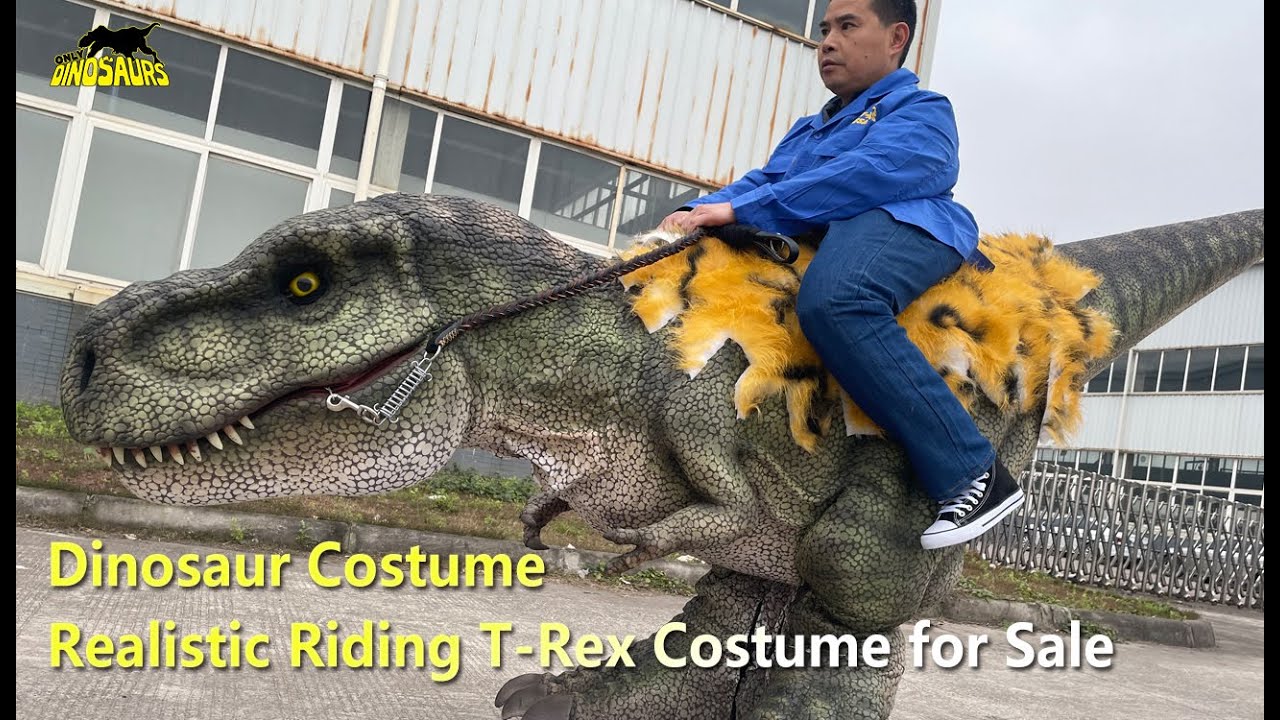 Realistic Riding T-Rex Costume for Sale | Dinosaur Costume - YouTube