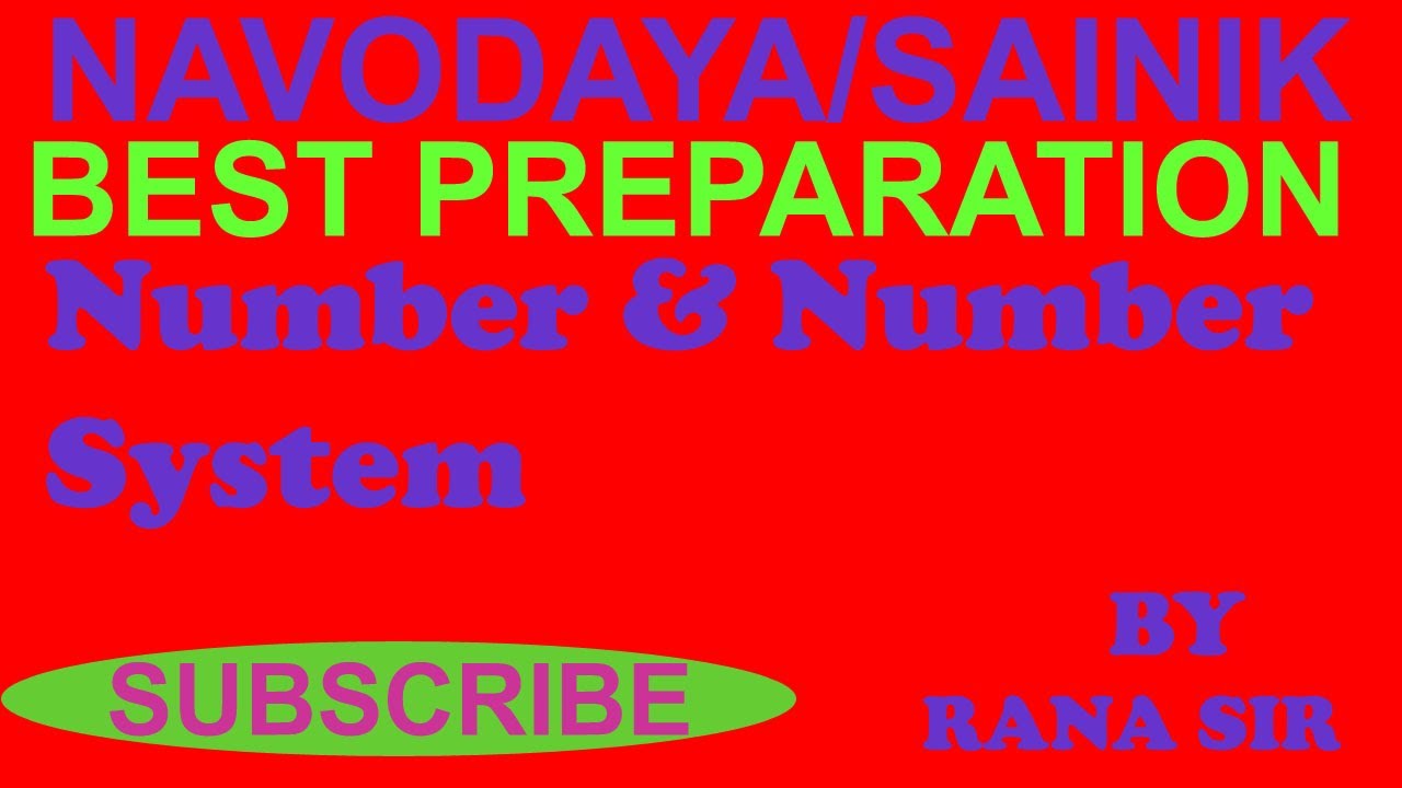 JNVST NUMBER AND NUMBER SYSTEM BASIC CLASS 2nd - YouTube