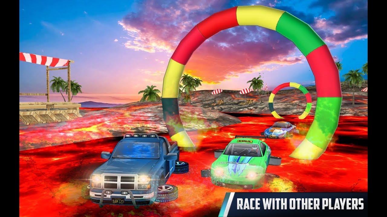 Volcano Car Surfer Lava Race - YouTube
