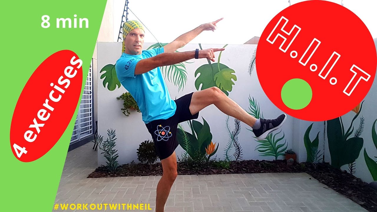 8 Min Actual HIIT Workout Time - Lockdown Workout with Neil - YouTube
