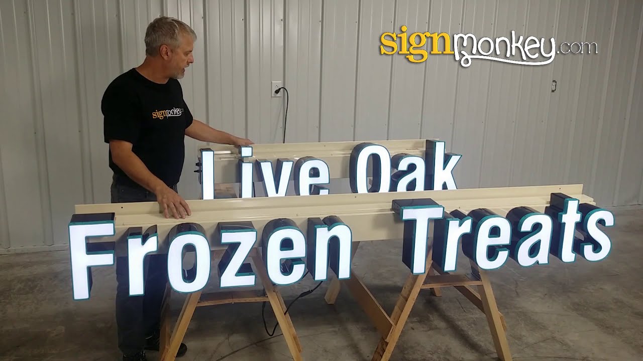 Raceway Channel Letters- Primary Secondary Configuration - YouTube