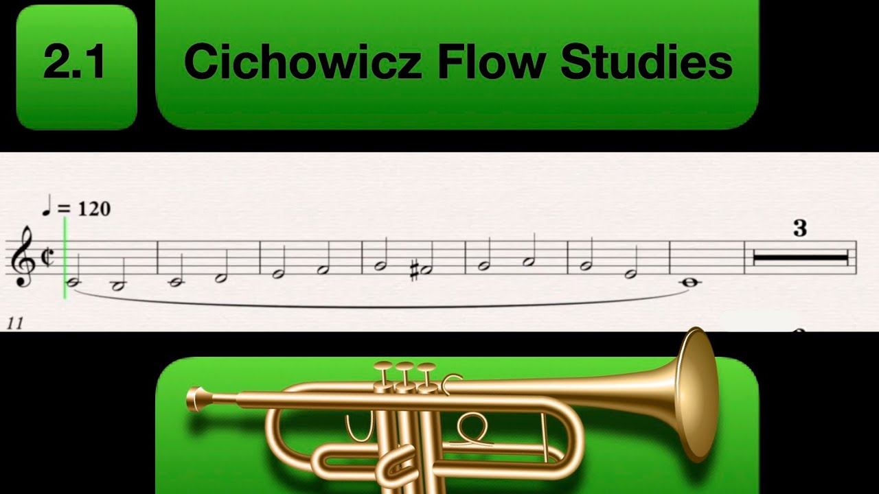 Trumpet Play Along - Cichowicz Flow Studies (2.1 Group A) - YouTube