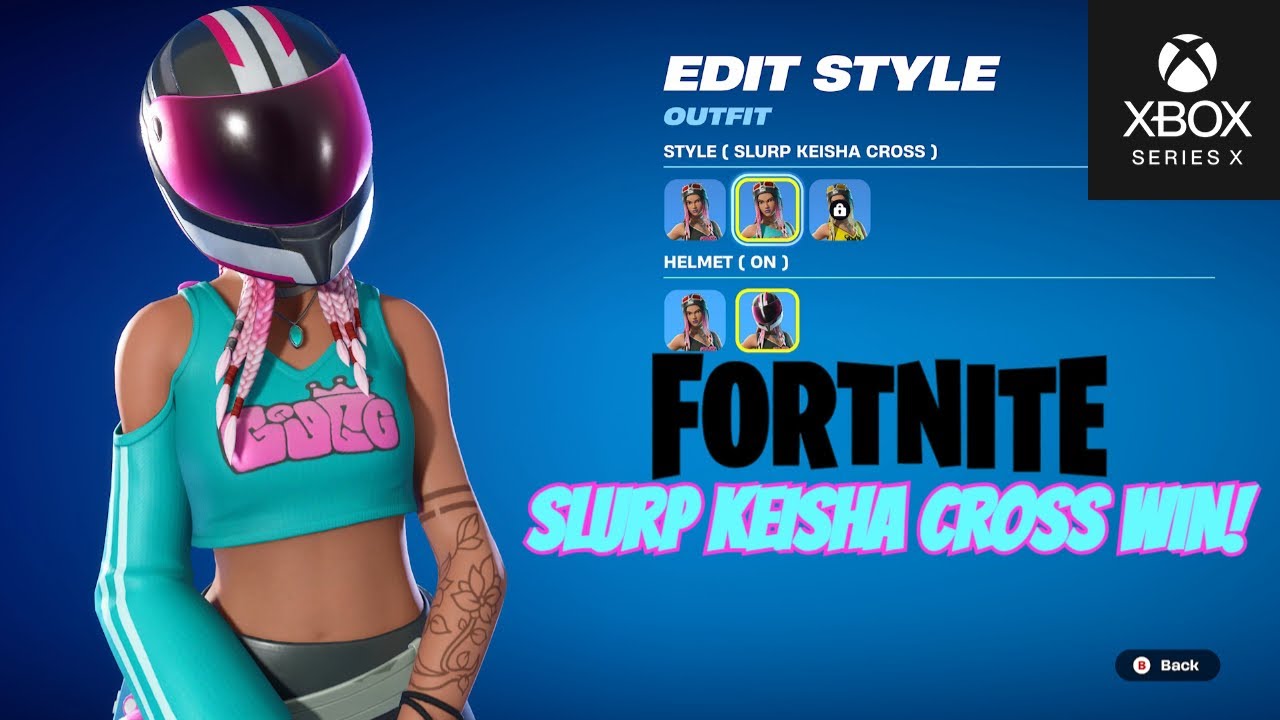 FORTNITE SLURP KEISHA CROSS WIN! XBOX CHAPTER 6 SEASON 2 - YouTube