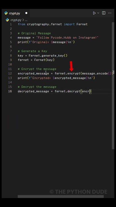 Encryption and Decryption with Python #coding #python3 - YouTube
