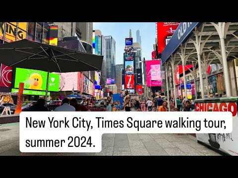 New York City, Times Square, Summer 4K walking tour. - YouTube