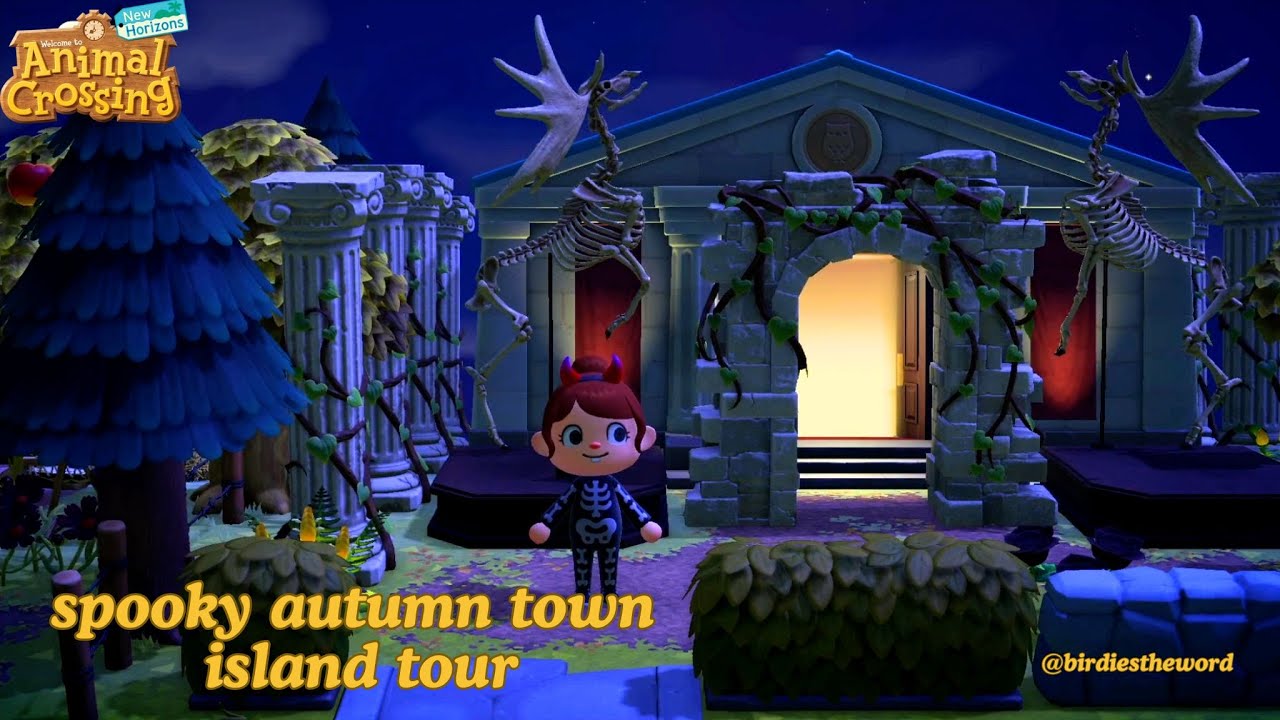 Spooky Autumn Town | ACNH Island Tour - YouTube