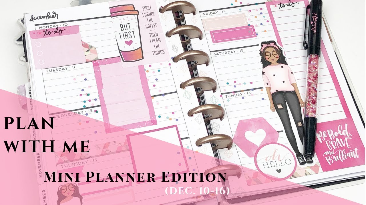 PLAN WITH ME: Mini Planner Edition (Dec. 10-16) - YouTube