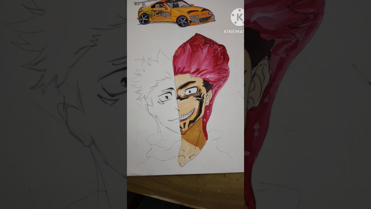 How to draw sakuna #shorts #jujutsukaisen - YouTube