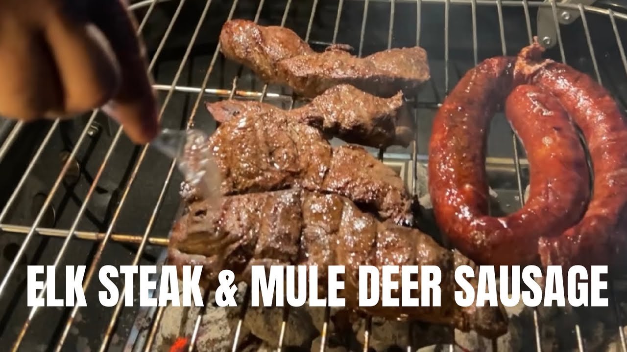 Cooking Elk Steak and Mule Deer Sausage in MS Delta l Deer Camp On ...