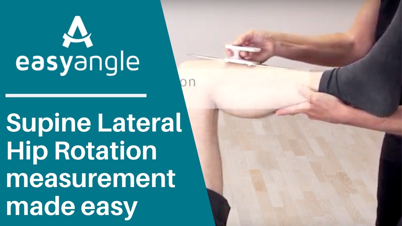 EasyAngle - Measuring External Hip Rotation in Supine - YouTube