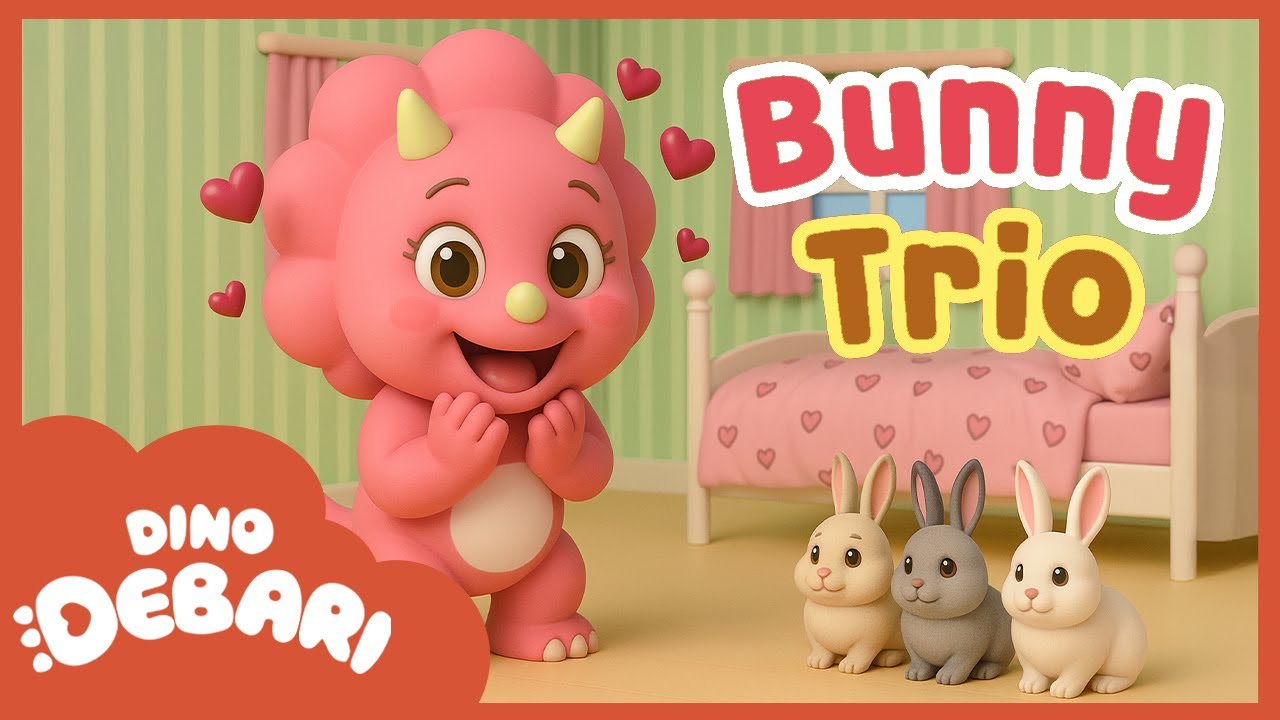 Three Little Bunnies🐰🎀 | Debari the Baby Dino🎤 - YouTube