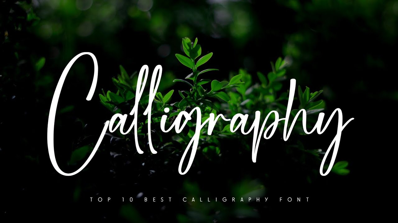 Top 10 Best calligraphy Font for Designing || Best Handwritten Font For ...