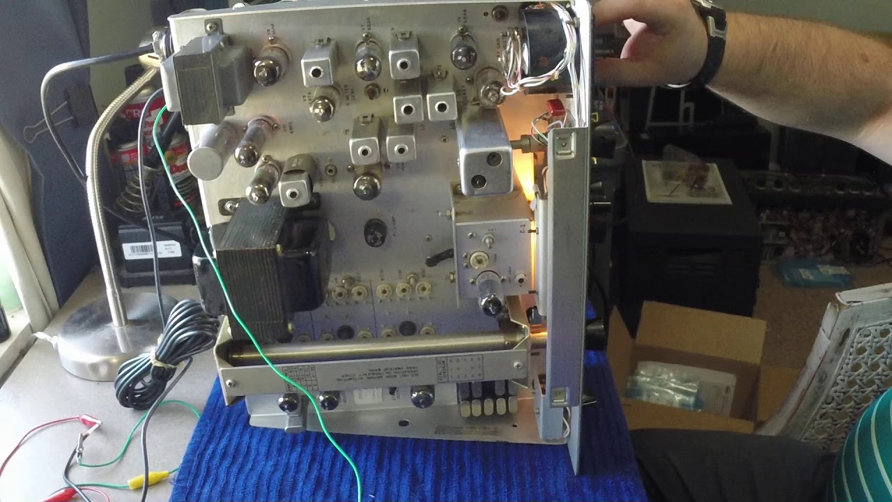 Collins 75S-3 first power up after recap - YouTube