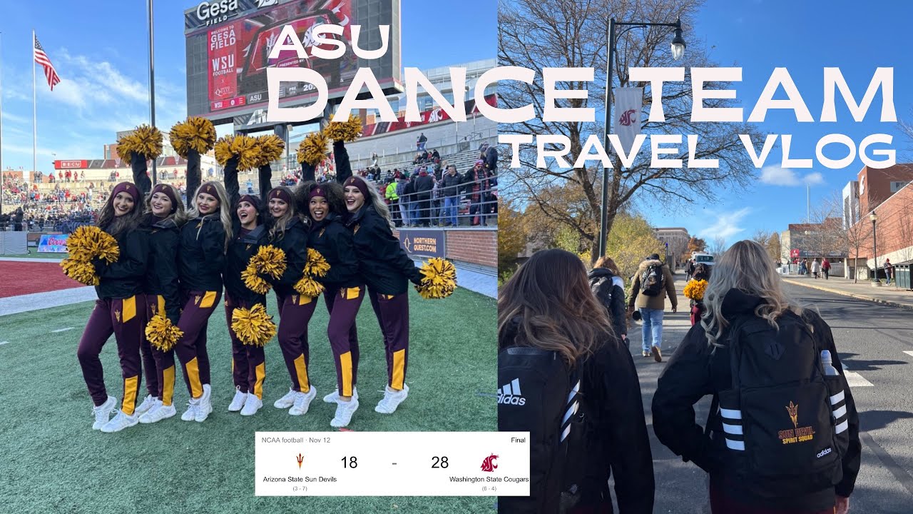ASU DANCE TEAM: wsu away game travel vlog - YouTube
