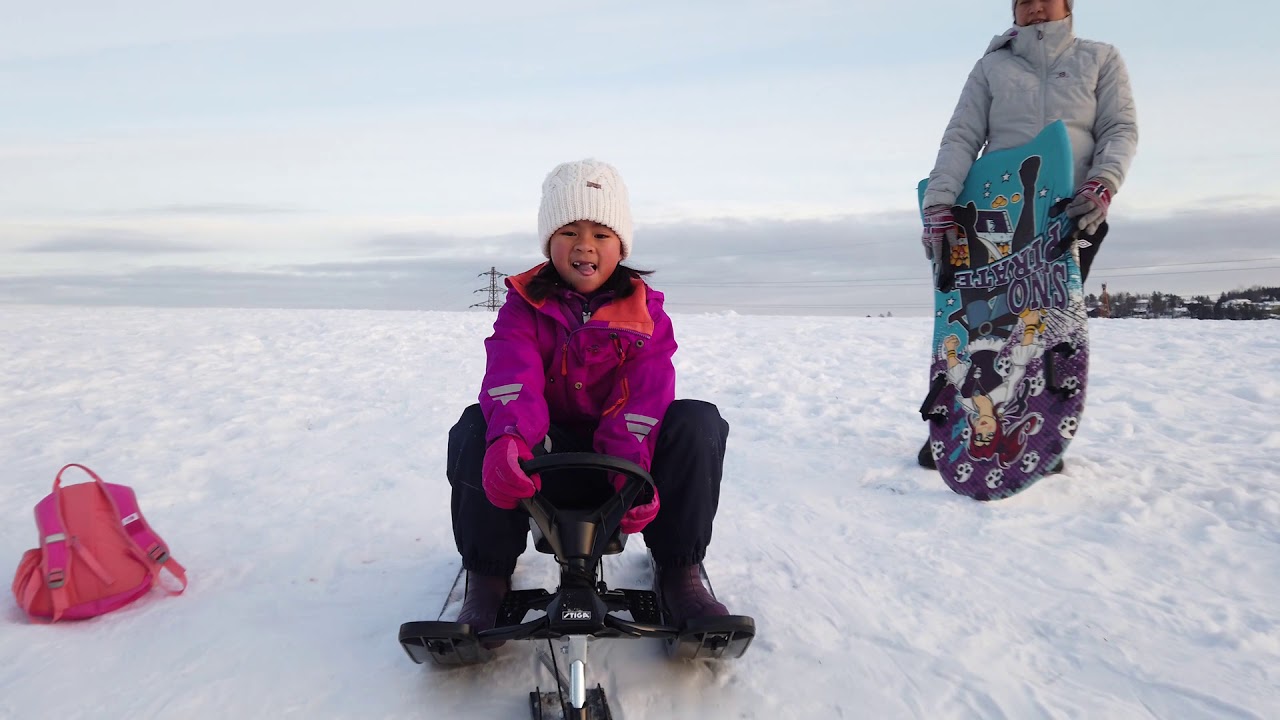 Sledding is FUN - YouTube