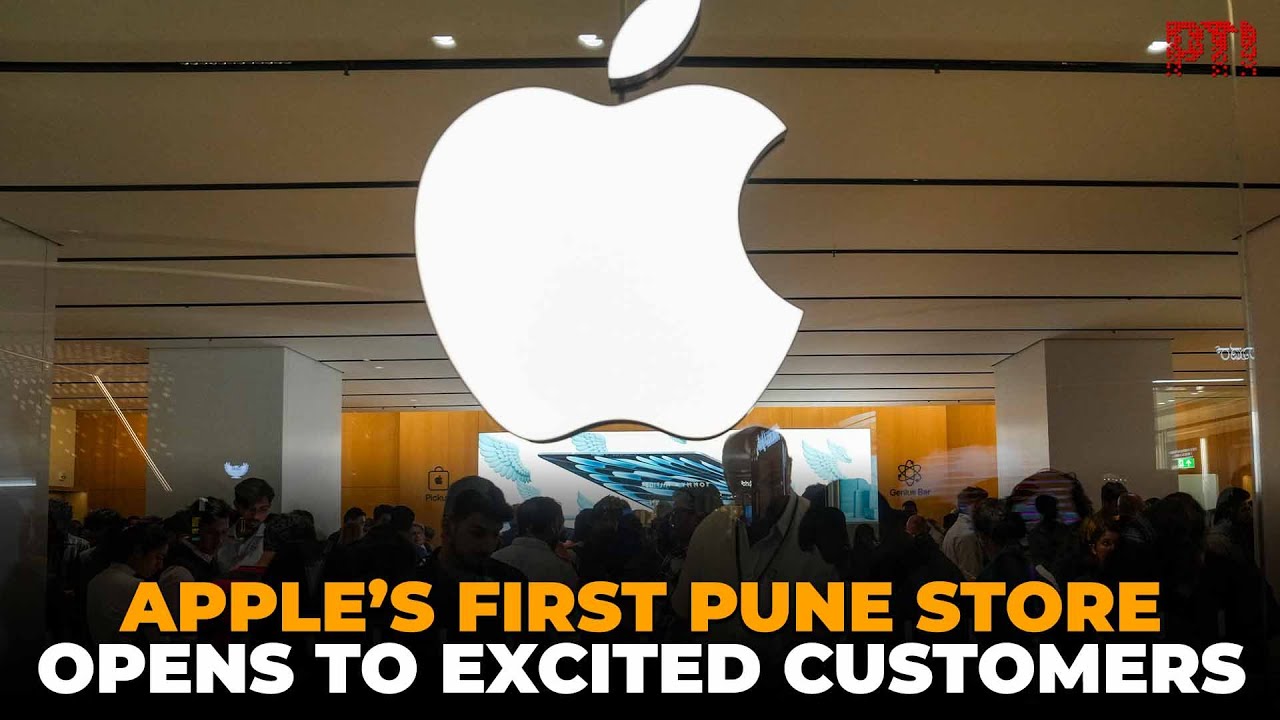 Apple’s first store in Pune opens to a rush of excited customers - YouTube