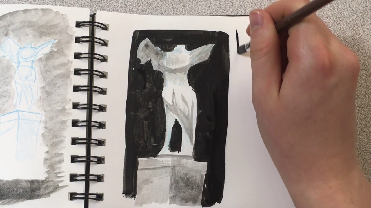 SPEED SKETCH WITH ME Drawing Art History... |Winged Victory Sketches ...