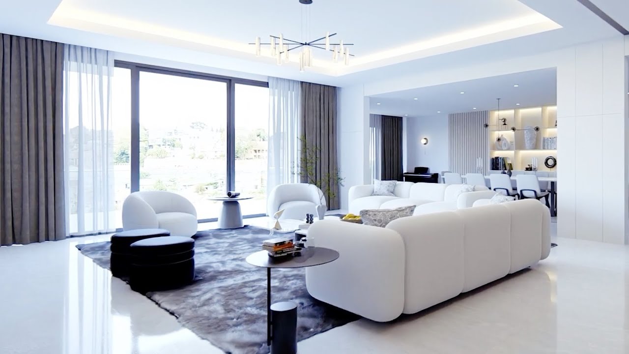 3D Modern Interior Lounge Animation - YouTube