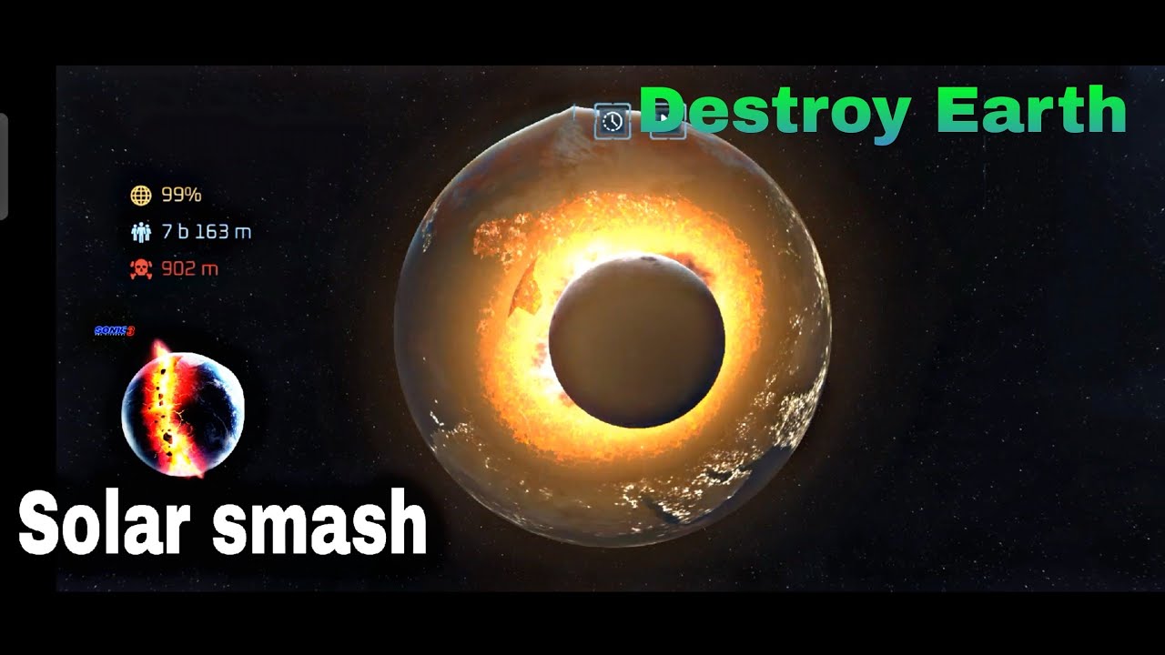 Earth is Destroyed 😭||Alian destroy Earth in solar smash game #10kviews ...