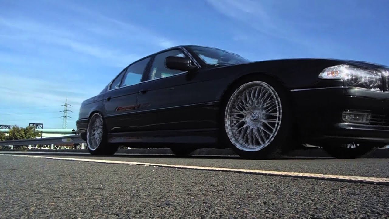 BMW 740i E38 lowered on 20" (Lower United) - YouTube