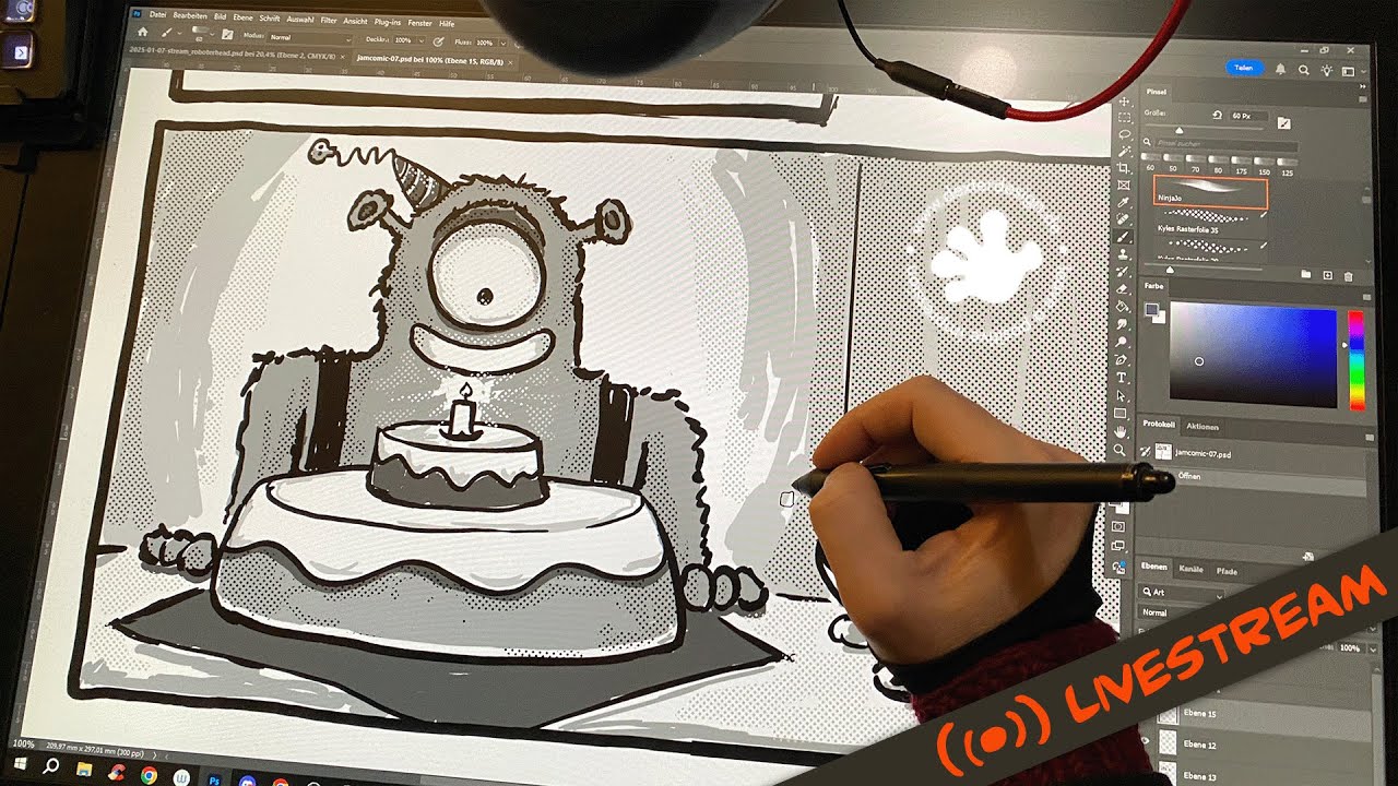 🔴 Art Stream | JamComic u. Robo Head | Cozy Sketching [GER] - YouTube