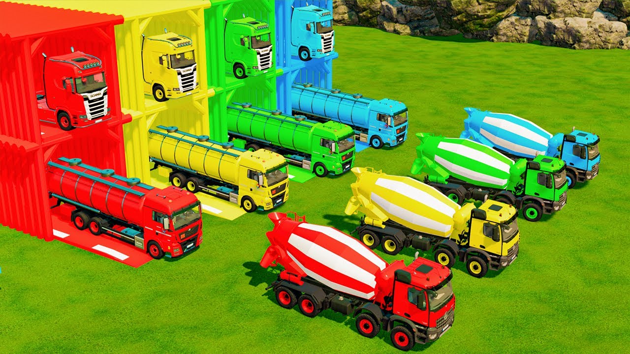 TRANSPORTING FIRE TRUCK, GARBAGE TRUCK & BIG TRUCKS by MAN TRANSPORTER ...