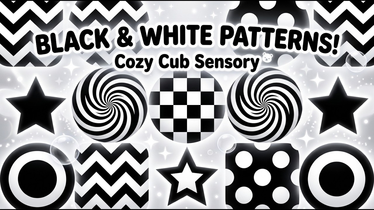 Black and White Patterns for Babies | Sensory Visual Stimulation - YouTube