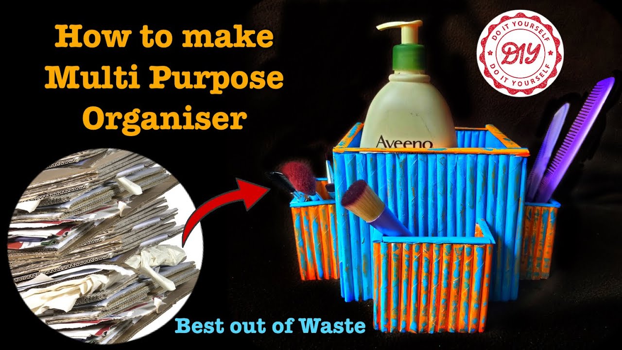 Multi Purpose Organiser ideas from waste papers | Paper Craft ideas ...