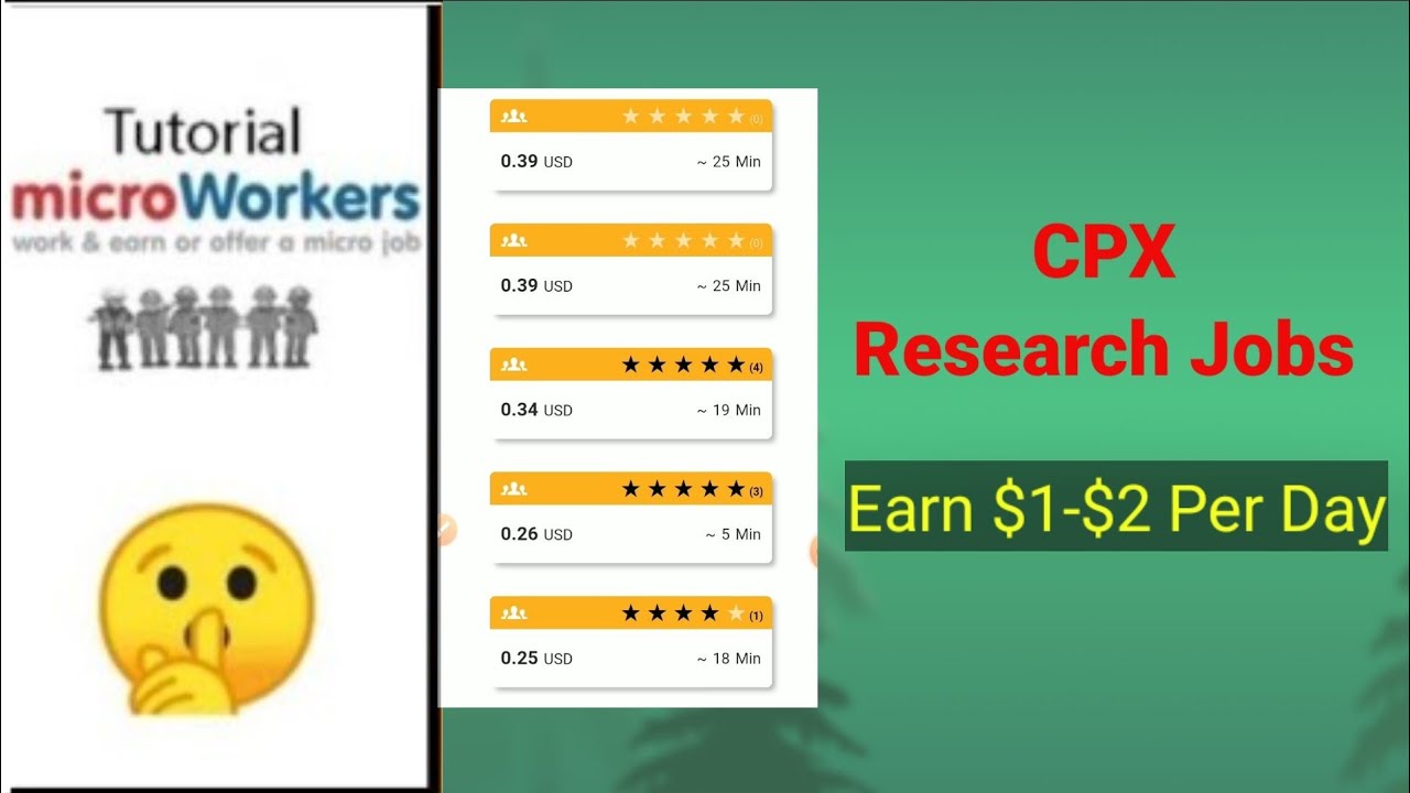 CPX Research Jobs In Microworkers - YouTube