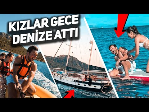 6 KIZ 1 ERKEK LÜKS YAT TATİLİ   Youtuberlar ile Tatil Vlog @MervanT
