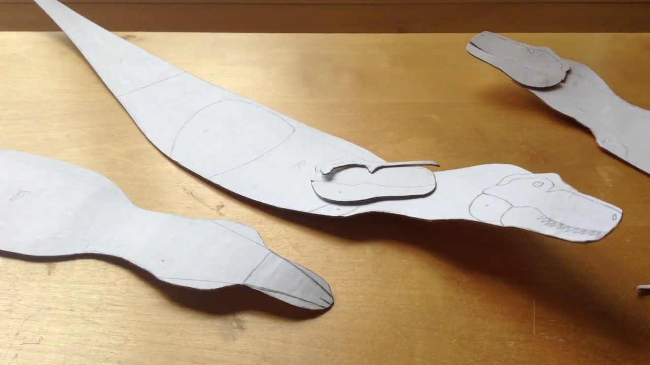 How to make a homemade JP T Rex out of cardboard part 3 - YouTube