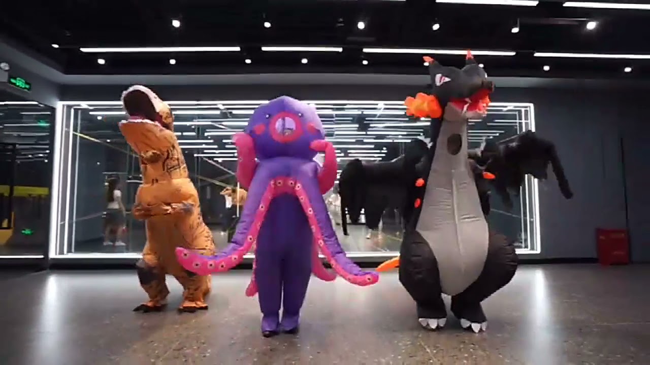 Lovely Inflatable Octopus Costume & Dinosaur Blow up Suit Carnival ...