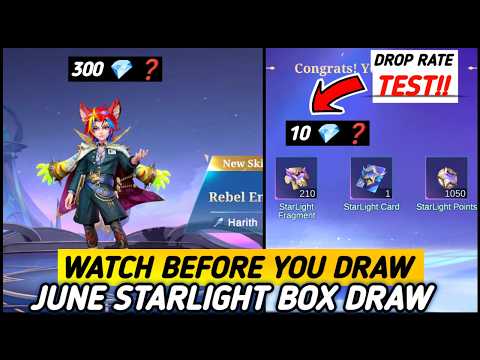 JUNE STARLIGHT LUCKY BOX DROP RATE IS GOOD?! HARITH NEW STARLIGHT SKIN!- MLBB