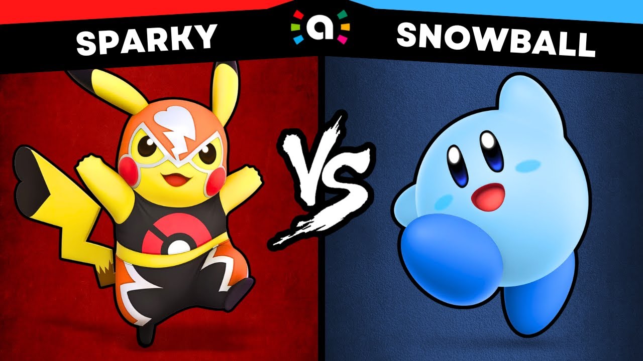 Sparky (Pikachu) vs Snowball (Kirby) | Instadrop Amiibo Smash Ultimate ...
