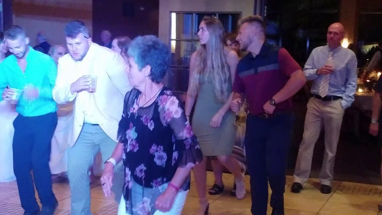 Cha cha slide wedding reception - YouTube