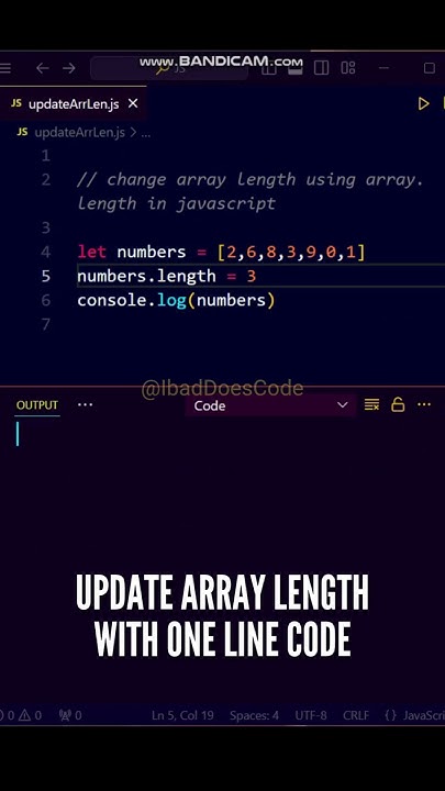 😘😘 Play with JavaScript array using array.length #shorts #javascript #coding #programming #code ...