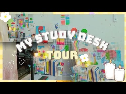 my study desk tour ♡ my mini work space 🦋 #stationery #smarties - YouTube
