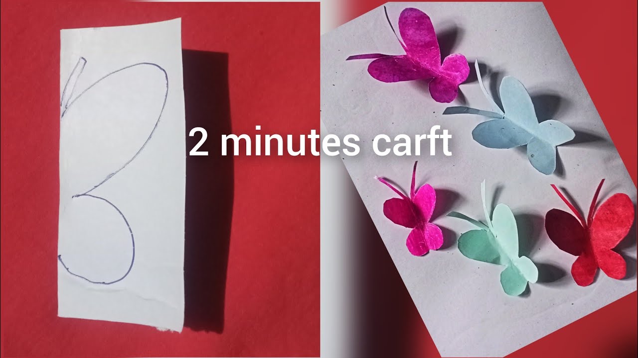 Butterfly Carft || Easy Paper Carft || - YouTube