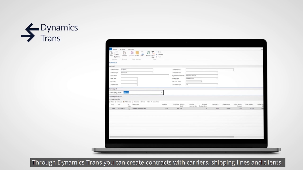 Dynamics Trans FMS - Contract Management for Microsoft Dynamics - YouTube