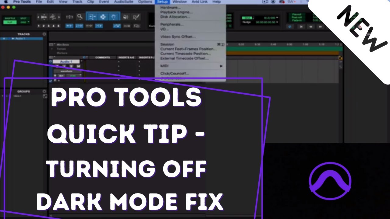 Pro Tools 2020.11 Quick Tip - Turning off Pro Tools Dark Mode Fix - YouTube