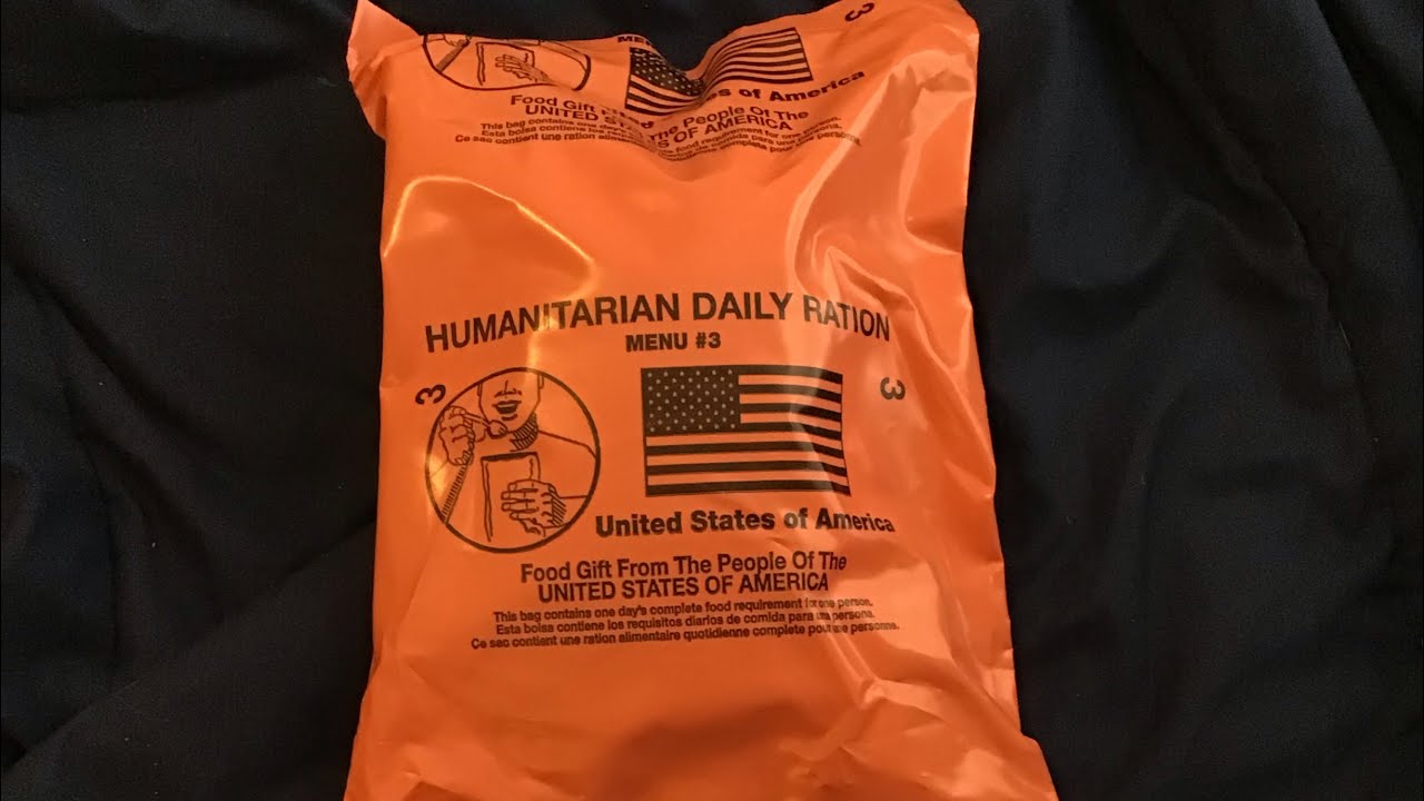 2019 Humanitarian Daily Ration Menu 3 - YouTube
