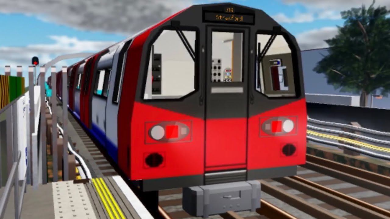 Jubilee Line 1996 stock departs Canons Park. (Roblox) - YouTube