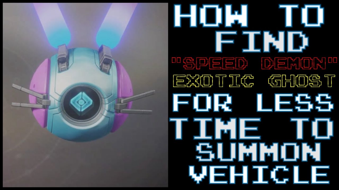 HOW TO FIND "SPEED DEMON" EXOTIC GHOST - Destiny 2 2020 - YouTube