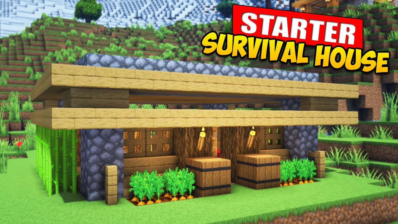 Minecraft Ultimate Easy Starter House Tutorial 🏡 - YouTube