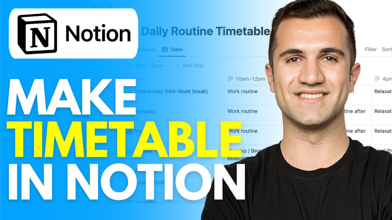 How To Make Timetable In Notion 2023 YouTube How To Make Timetable In Notion 2023 YouTube