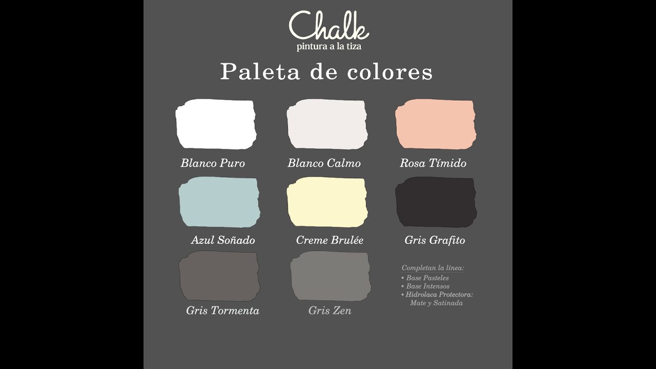 Paleta de colores de Chalk, pintura a la tiza - YouTube