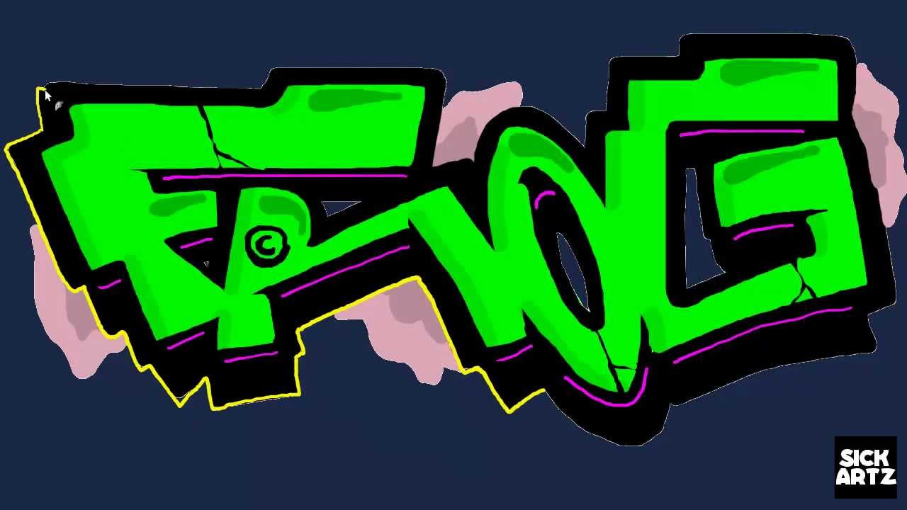 HOW TO DRAW GRAFFITI FROG SPEED PAINTING TUTORIAL SKETCH LEARN MS PAINT ...