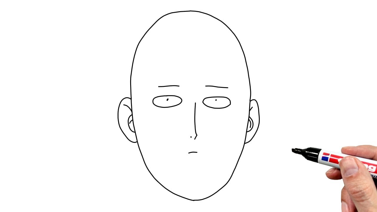 How to Draw Saitama (Head) - YouTube