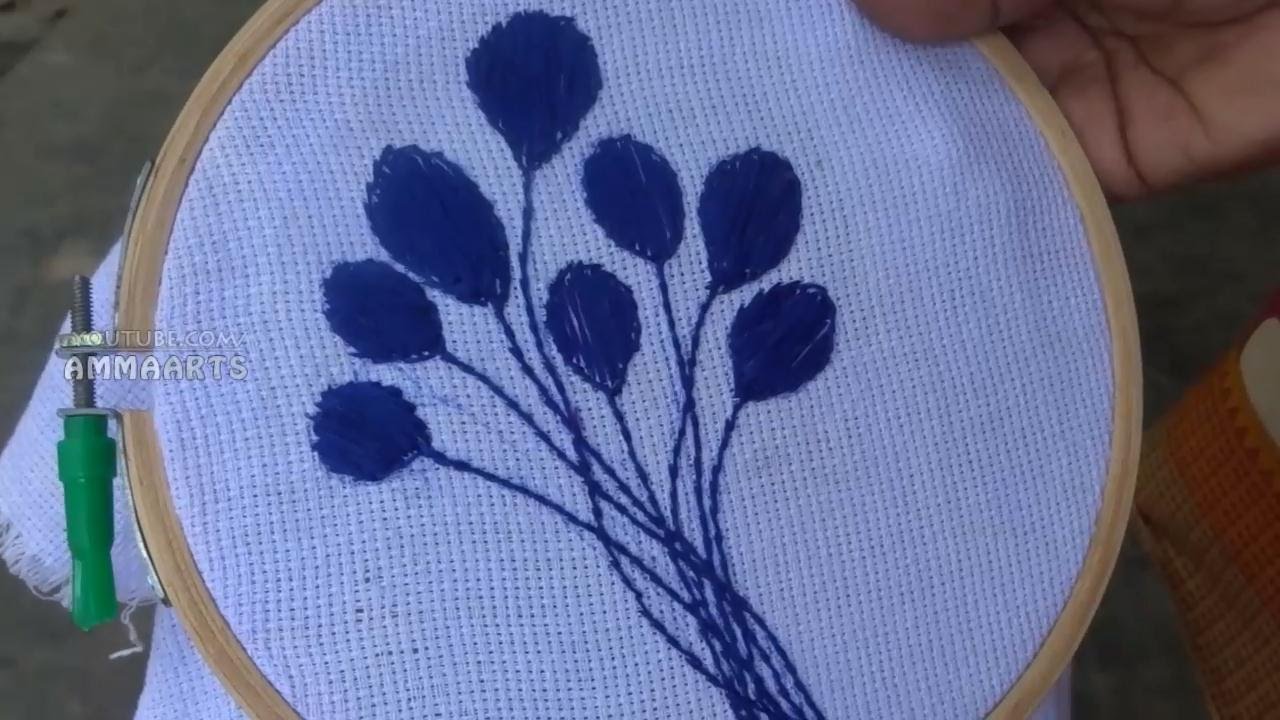 Hand Embroidery Video 9: Baloon Stitch by Amma Arts - YouTube